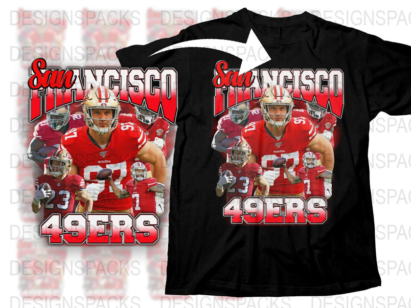 San Francisco 49ers NFL Football Bootleg Png Digital Download
