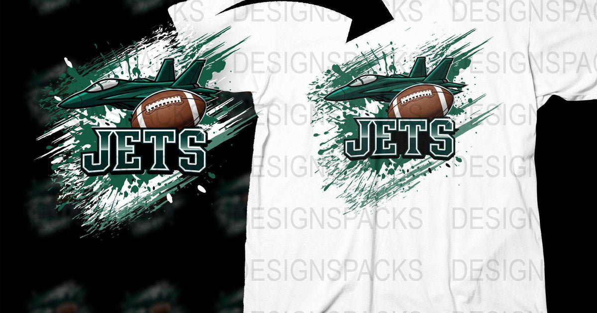 Jets Football Team Logo With Jet And Football Png Digital Download ...