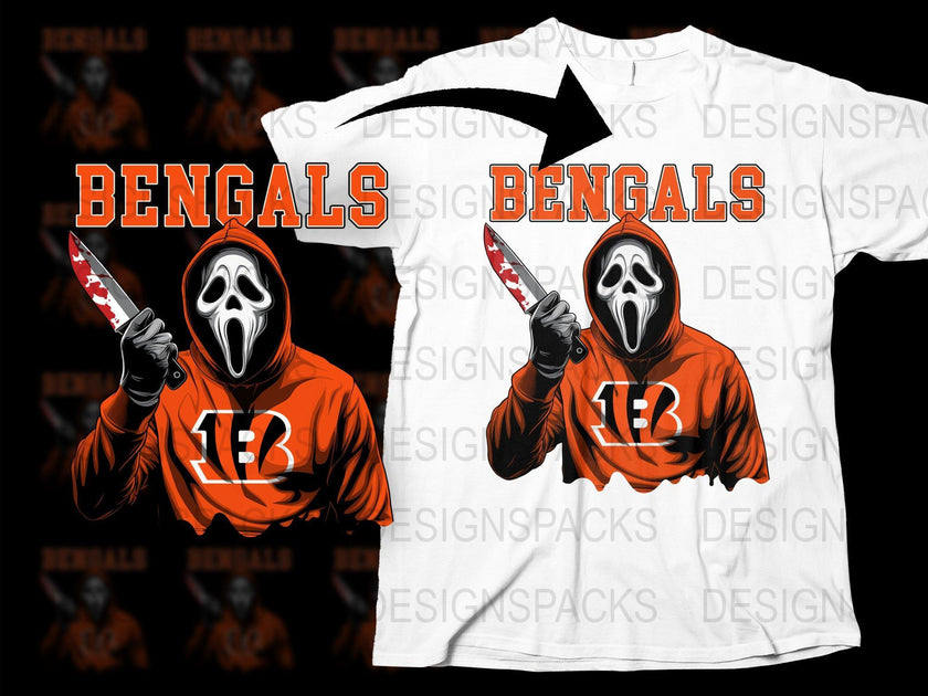 Ghostface Bengals Horror Theme Football Png Digital Download