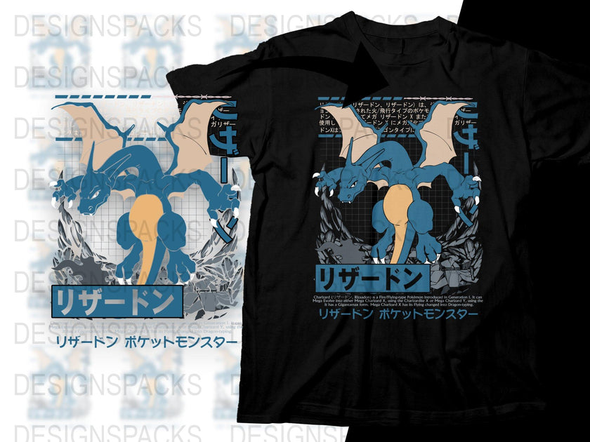 Charizard Design Dragon Fire Fierce Battle Artwork Png Digital Downloa