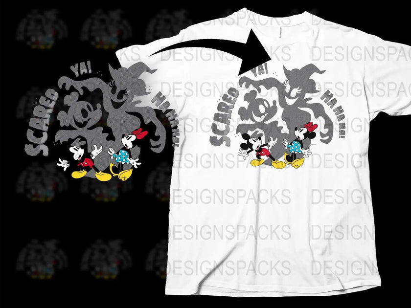 Mickey Scary Ghosts Ha Ha Ha Halloween Animated Png Digital Download