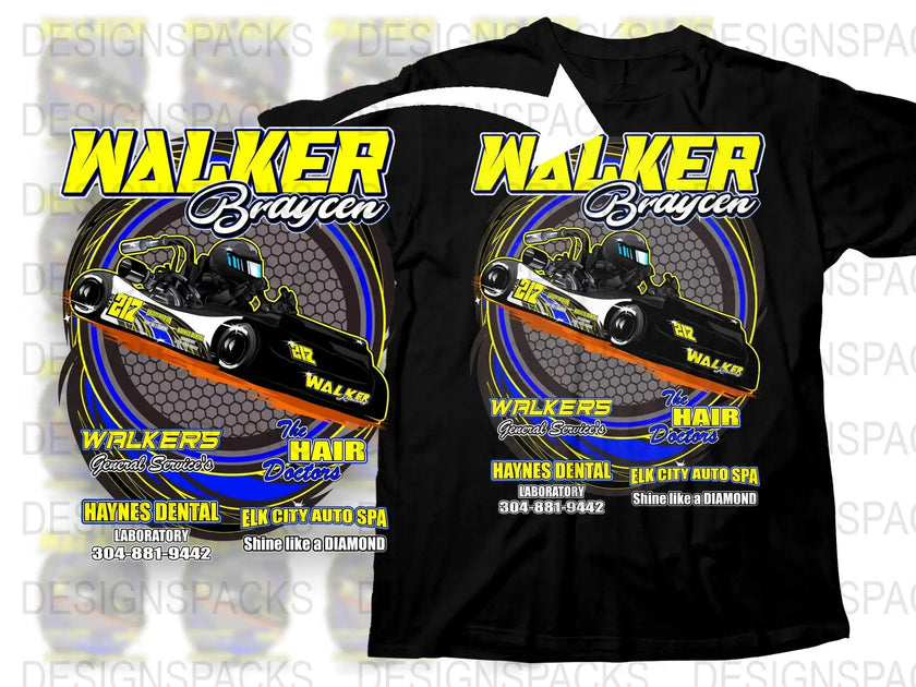 Walker Braycen Racing Go-Kart Graphic Png Digital Download