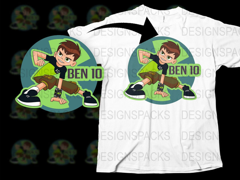 Cartoon Hero Ben 10 Graphic Print Png Digital Download