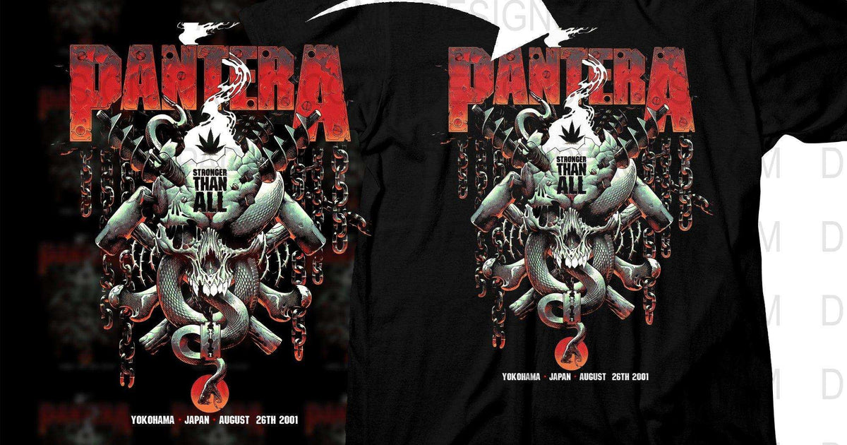 Pantera Rock Design With Chains and Serpents Png Halftone Digital Down ...