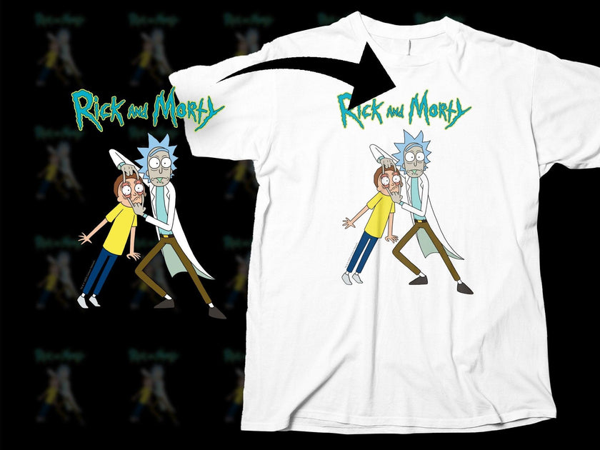 Fun and Wacky Rick and Morty Graphic Png Digital Download