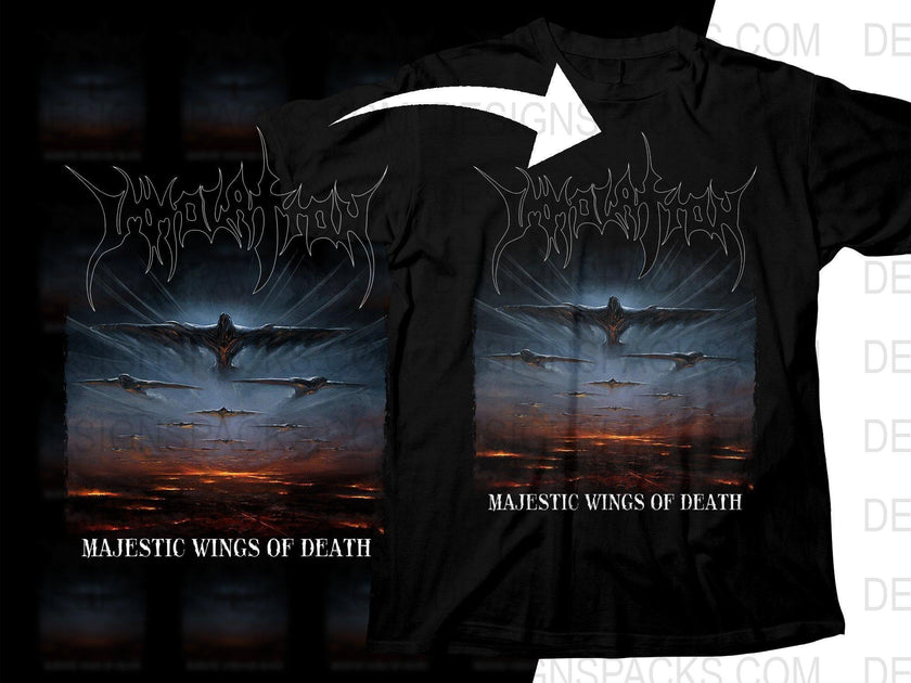 Immolation Majestic Wings Of Death Atmospheric Landscape Art with Surr