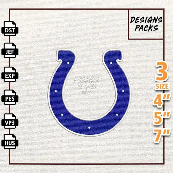 Football Indianapolis Colts Embroidery Design