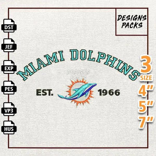 Football Miami Dolphins Embroidery Design