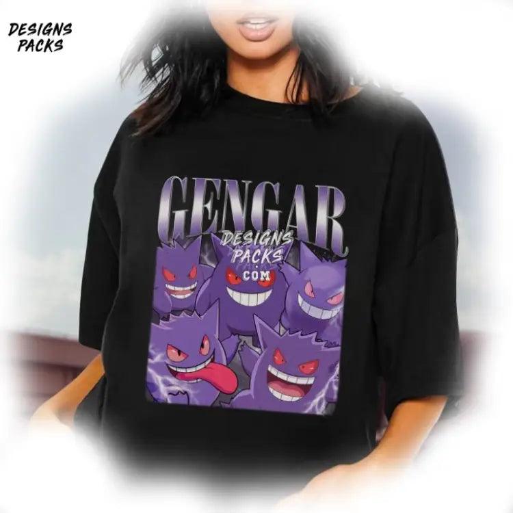Gengar Vintage Graphic Gengar Bootleg Rap Gengar Vintage Graphic PNG D