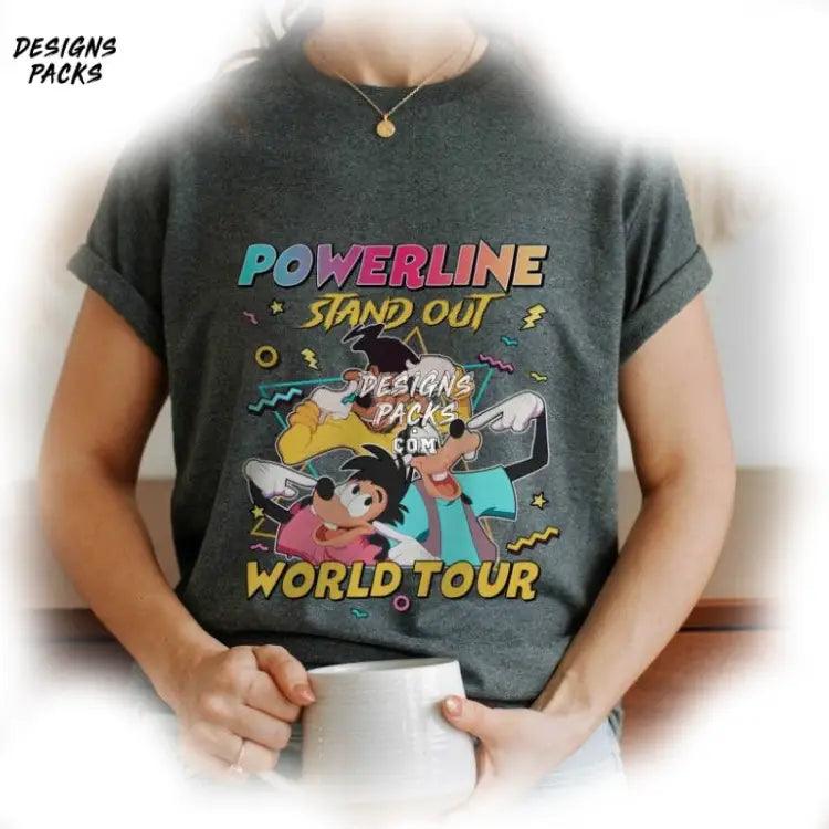 Goofy Powerline Max Goof Powerline Stand Out Tour Retro 90s Cartoon A