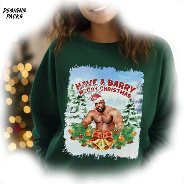 Have A Barry Merry Christmas Christmas Vibe Christmas PNG Design
