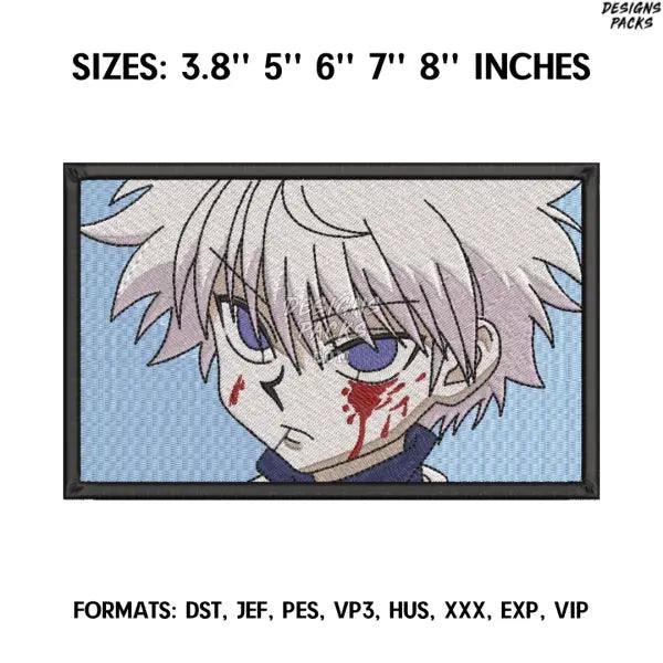 ZOLDYCK Killua Combat Rectangle Embroidery Design