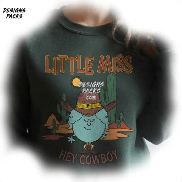 Little Miss Custom Cowboy Personalized Little Miss PNG Design