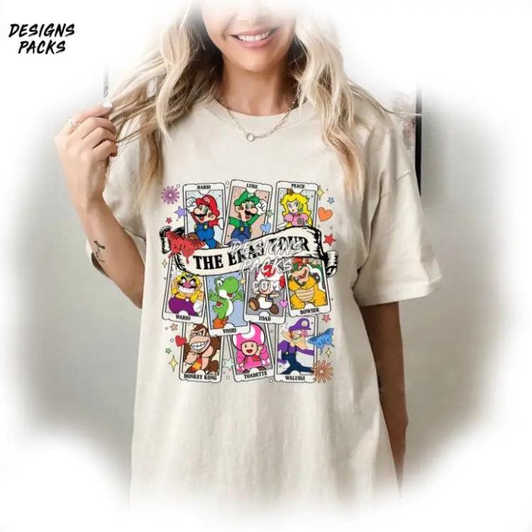 Mario Luigi Princess Peach Bowser Super Mario The Eras Tour Tarot Card
