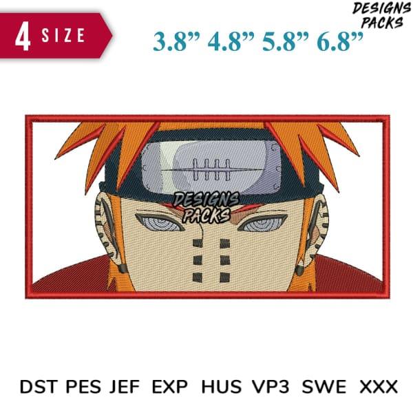 Nagato uzumaki panel Embroidery Design 3.8" 4.8" 5.8" 6.8"