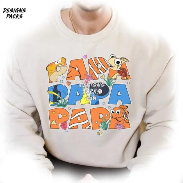 Nemo And Marlin Family Father’s Day Cartoon Finding Nemo Dad PNG Desig