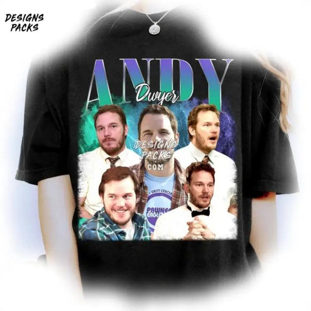 Parks and Recreation Homage TV Andy Dwyer Vintage Graphic PNG Design