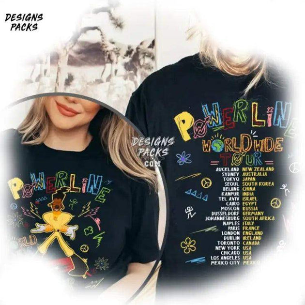 Powerline World Tour Cartoon land Two-sided Cartoon Powerline World Wi