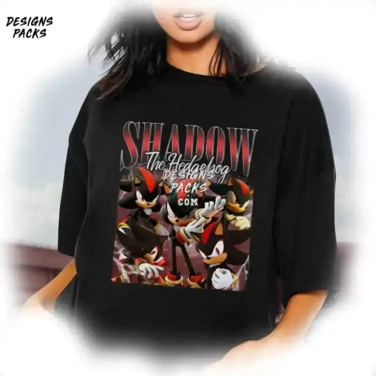 Sonic the Hedgehog Homage TV Shadow the Hedgehog Vintage Graphic PNG D