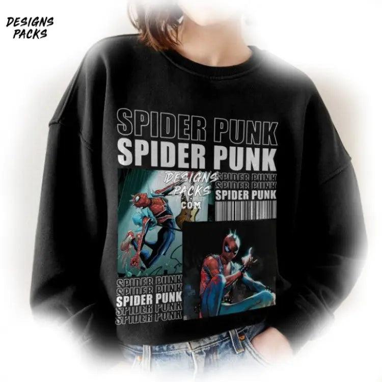 Spider-Man Spiderman Comic Spider-Punk Retro PNG Design
