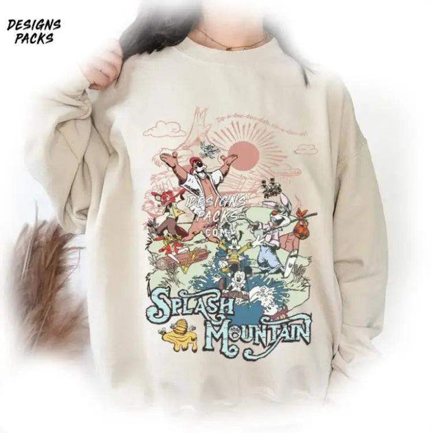 Splash Mountain WDW Family Vacation Vintage Cartoon Characters Splash