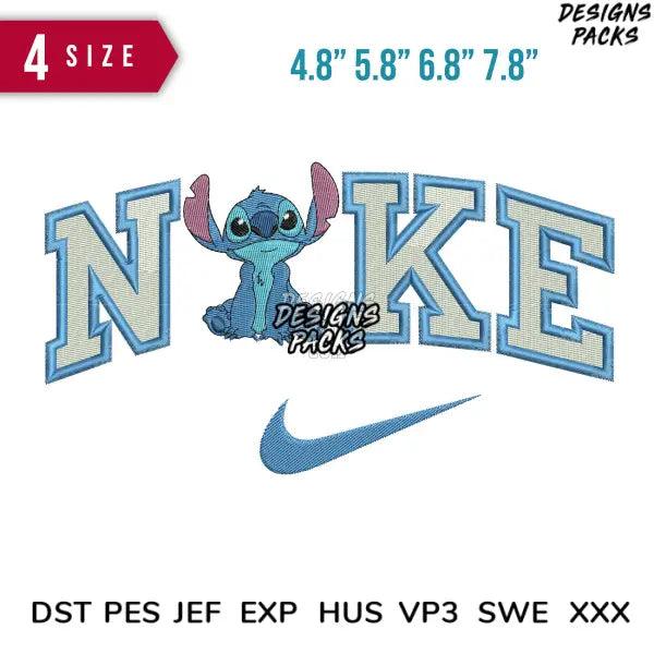 Swoosh Stitch Sit B Embroidery Design Couple with Swoosh Angel sit B
