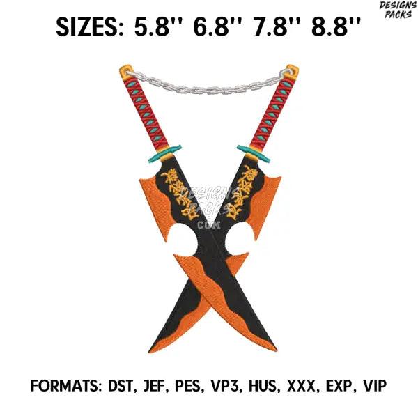 Sword Tengen Uzui Blade Embroidery Design