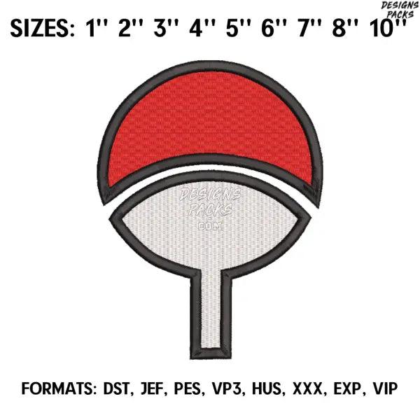 Uchiha logo Embroidery Design