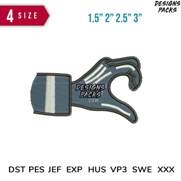 Wybie Hand Cartoon Couple Embroidery Design